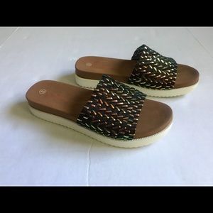 bernei mev | Shoes | Bernie Mev Slides Sandals Black Sz | Poshmark